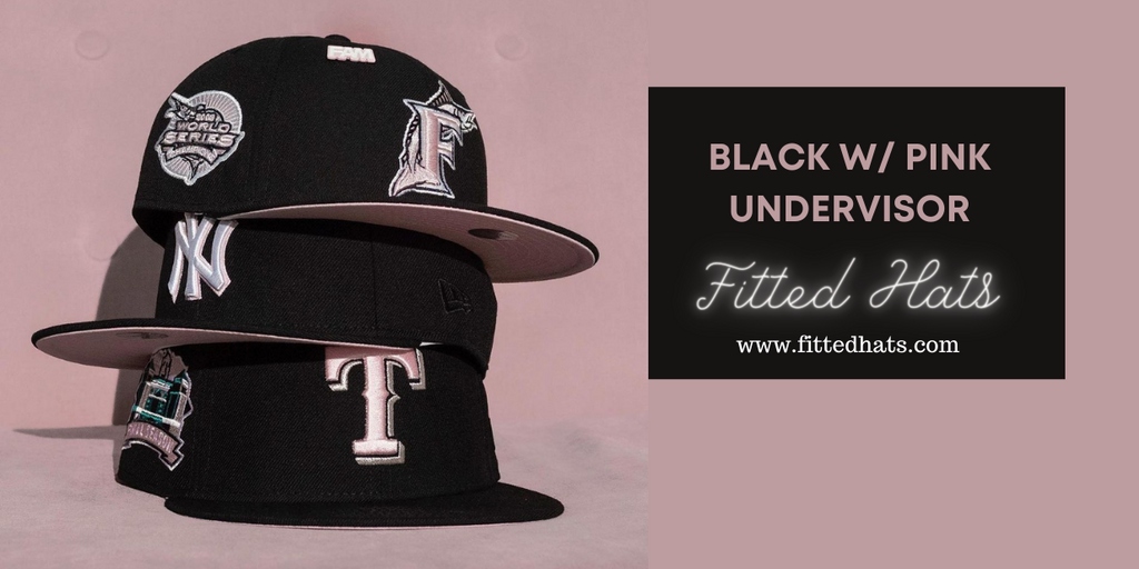 Fam Cap Store New Era 59FIFTY Black & Pink Colorway Fitted Hats