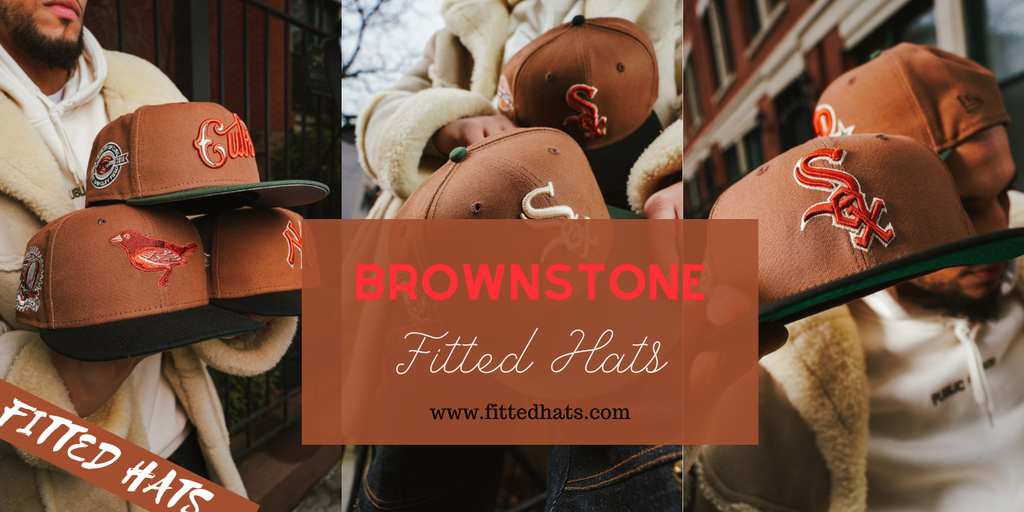 Brownstone Fitted Hats by Hat Club | Brown + Copper Fitted Caps