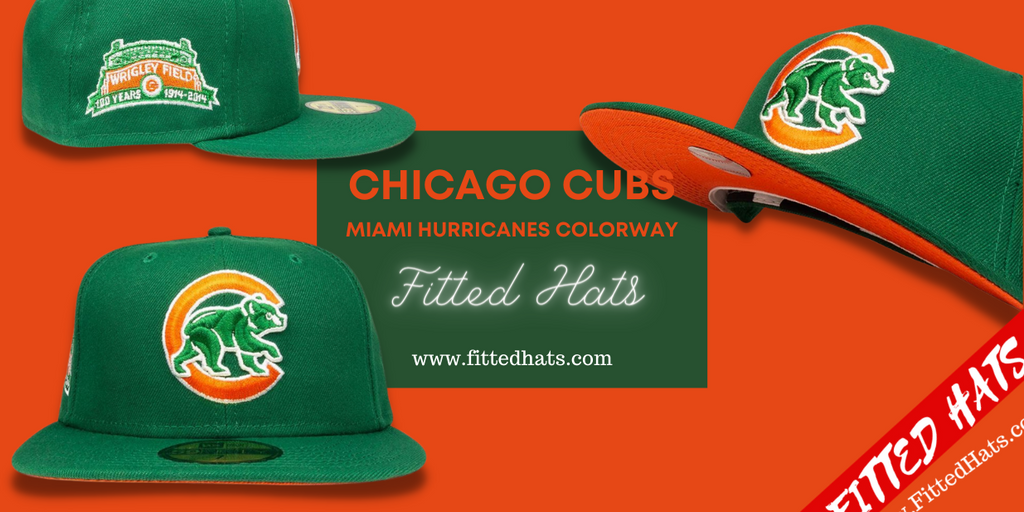 New Era Chicago Cubs Miami Hurricanes Colorway Fitted Hat