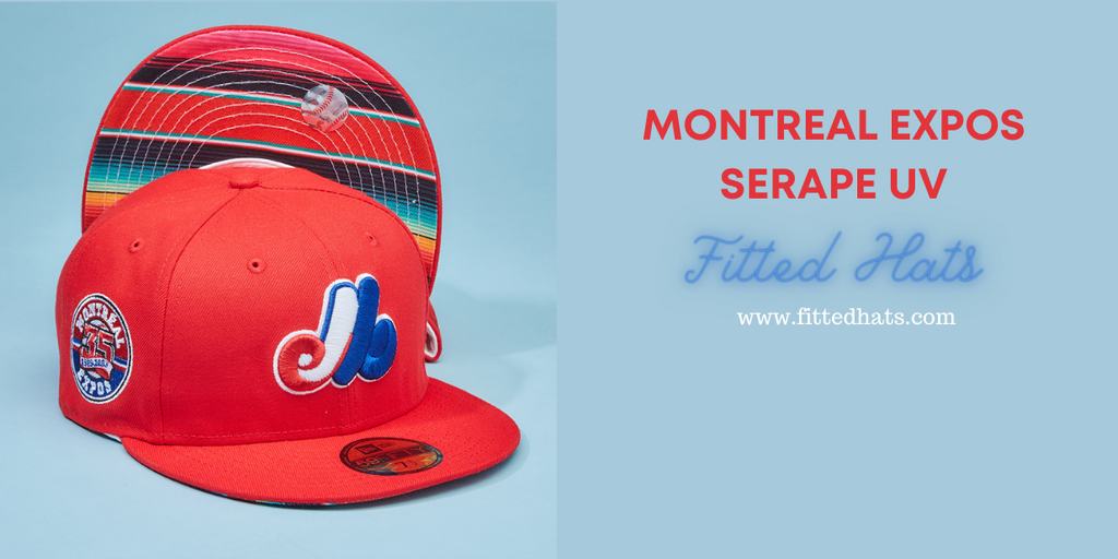 New Era Montreal Expos Red 35th Anniversary Serape UV Fitted Hat