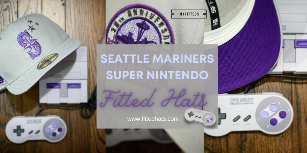 Super Nintendo Seattle Mariners Fitted Hat | FittedHats.com