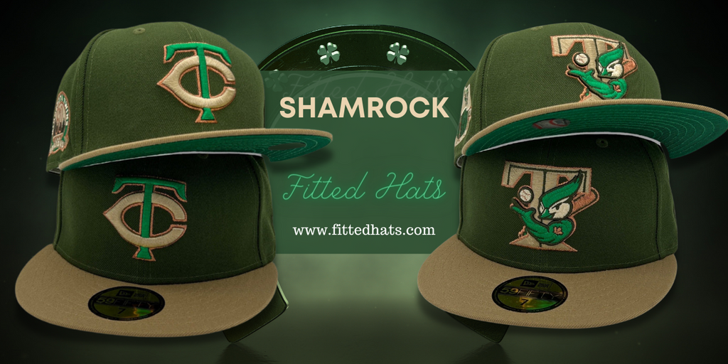 Shamrock Fitted Hats By USA Cap King | Shamrock Exclusive Baseball Caps
