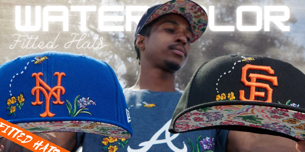 Watercolor Floral Fitted Hats By New Era | Watercolor Floral MLB Caps