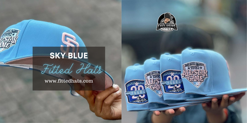 Sky Blue Padres & Astros Fitted Hats Drop by Exclusive Fitted 5/03/21