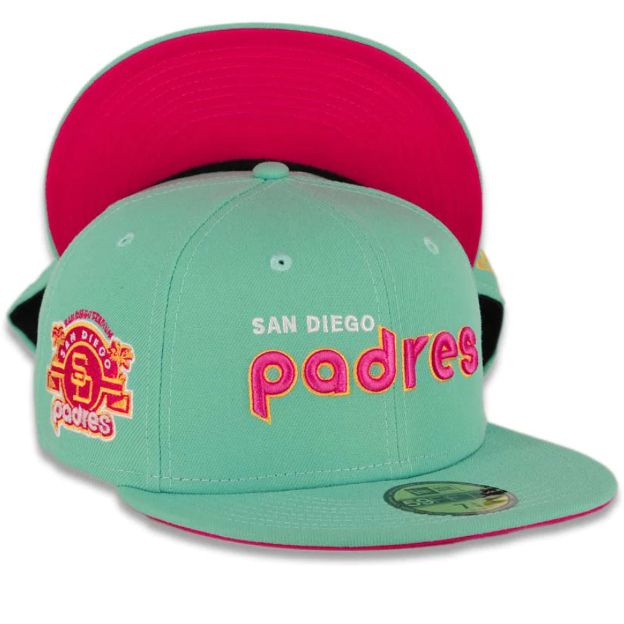 New Era San Diego Padres Mint/Hot Pink 59FIFTY Fitted Hat