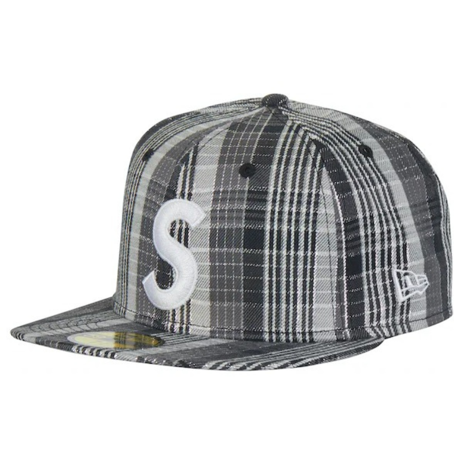 New Era x Supreme Black Plaid 59FIFTY Fitted Hat