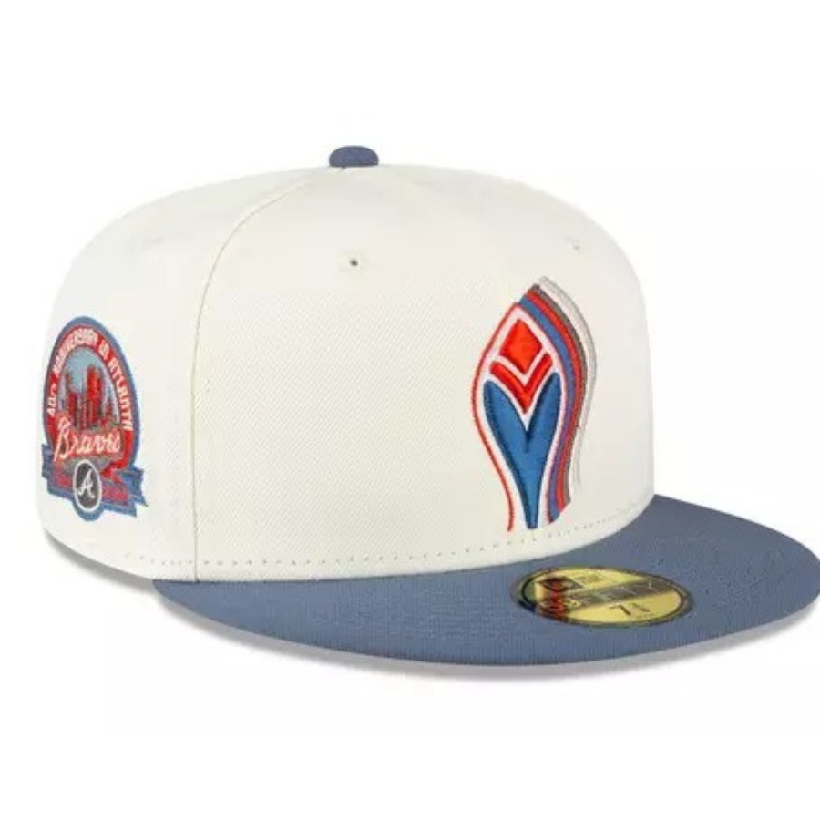 New Era Atlanta Braves 40th Anniversary Chrome/Light Navy/Red 59FIFTY