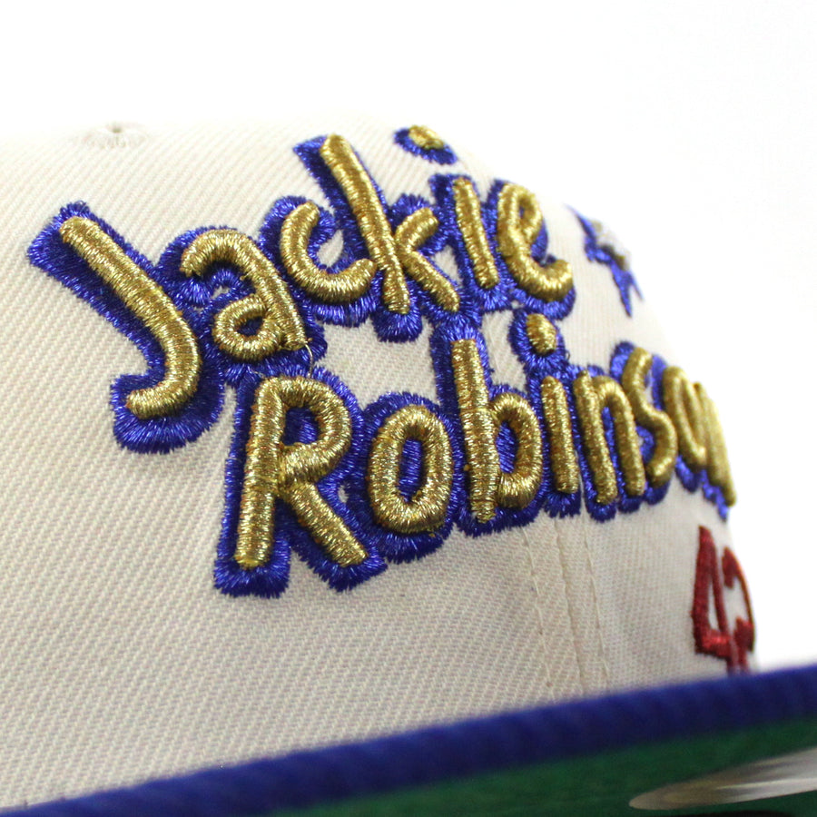New Era Brooklyn Dodgers Jackie Robinson Script 75 Years White/Blue/ 5
