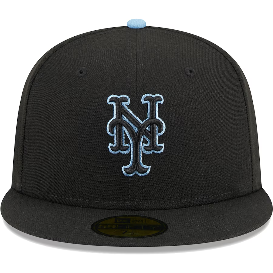 New Era New York Mets Black/Baby Blue Pastel Undervisor 2023 59FIFTY ...