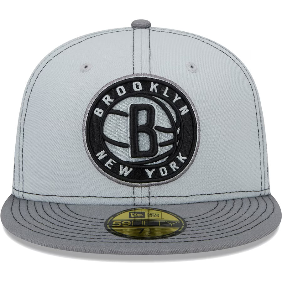 New Era Brooklyn Nets Gray Color Pop 2023 59FIFTY Fitted Hat