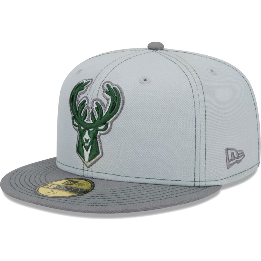 New Era Milwaukee Bucks Gray Color Pop 2023 59FIFTY Fitted Hat
