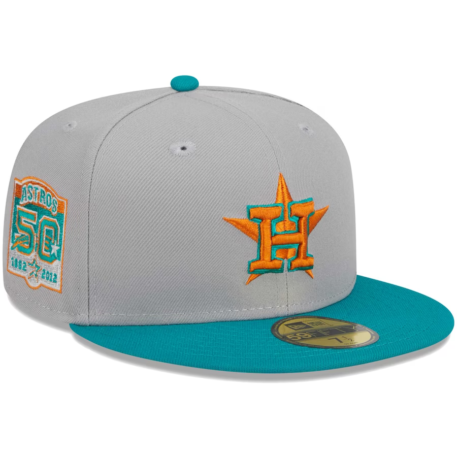 New Era Houston Astros Gray/Teal 2023 59FIFTY Fitted Hat