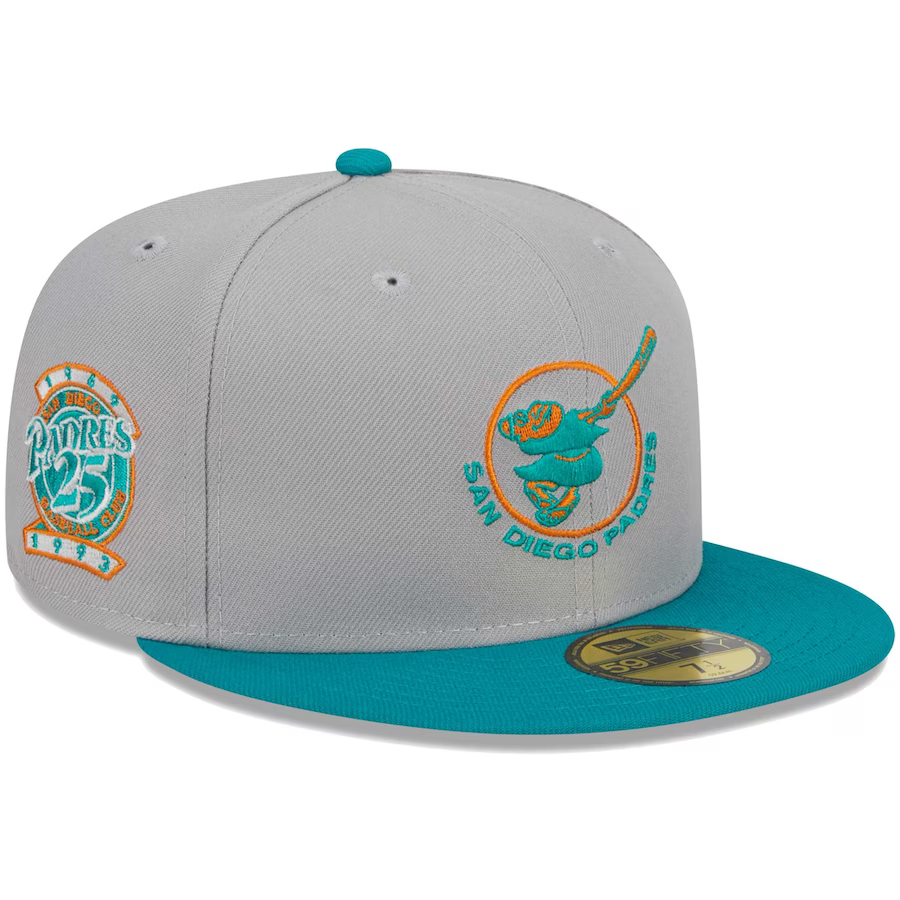 New Era San Diego Padres Swinging Friar Gray/Teal 2023 59FIFTY Fitted