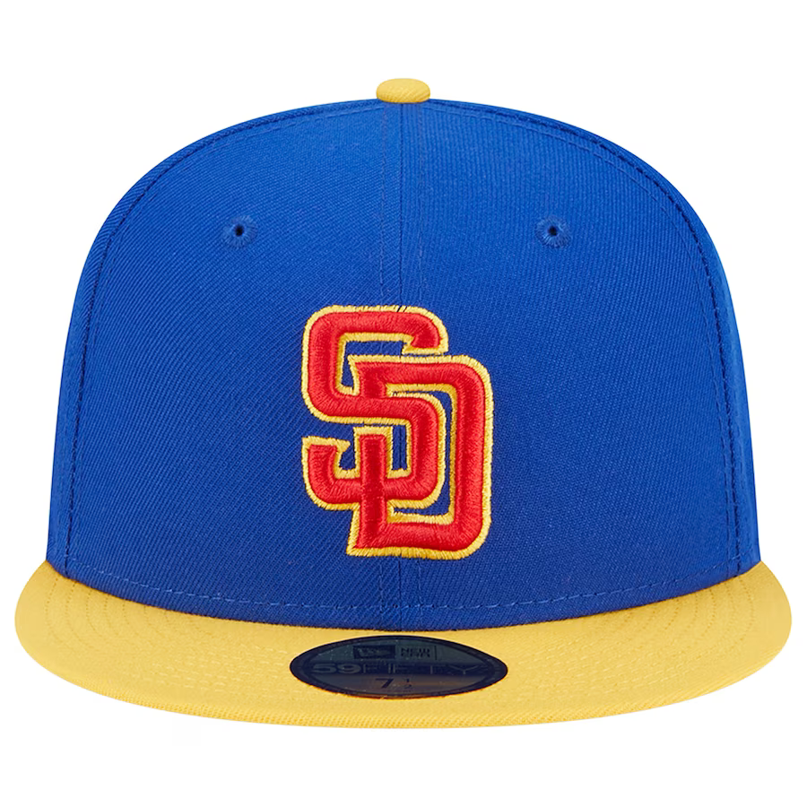 New Era San Diego Padres Blue/Yellow Empire 2023 59FIFTY Fitted Hat