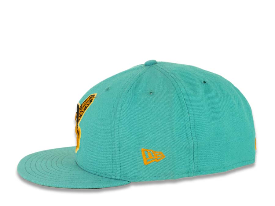 New Era Cleveland Indians Teal/Gold Chief Wahoo 59FIFTY Fitted Hat