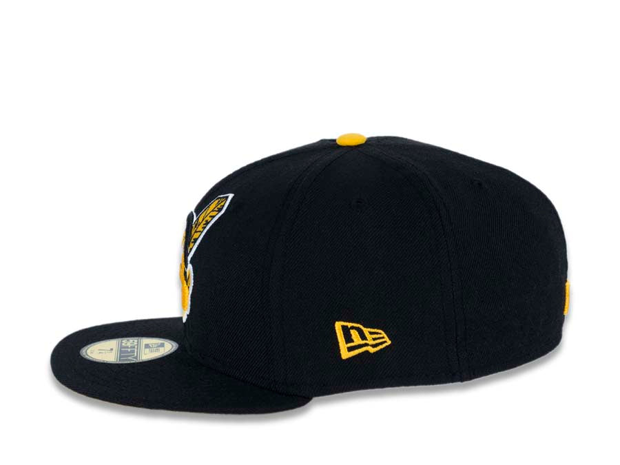 New Era Cleveland Indians Black/Yellow Chief Wahoo 59FIFTY Fitted Hat