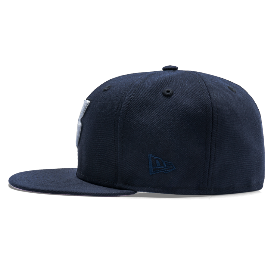 New Era Ruff Ryders Navy Blue Pink Undervisor 59FIFTY Fitted Hat