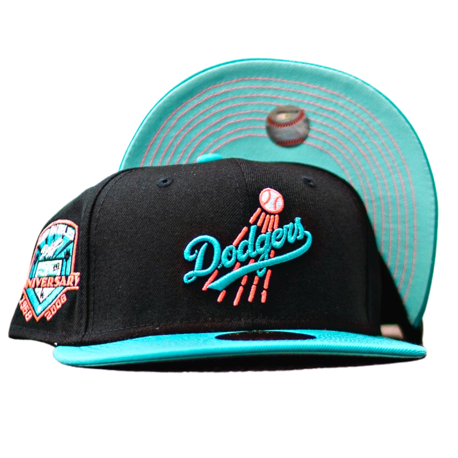New Era Los Angeles Dodgers Black/Teal 60th Anniversary Mint UV 59FIFT