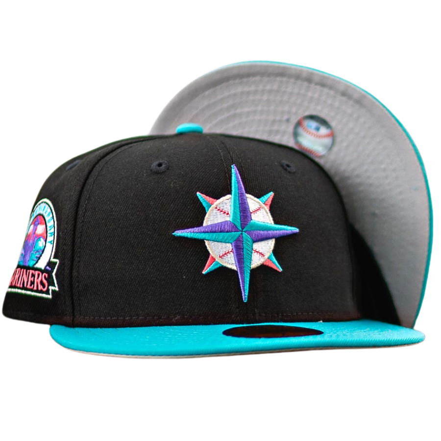 New Era Seattle Mariners Black/Teal 30th Anniversary Good Grey UV 59FI