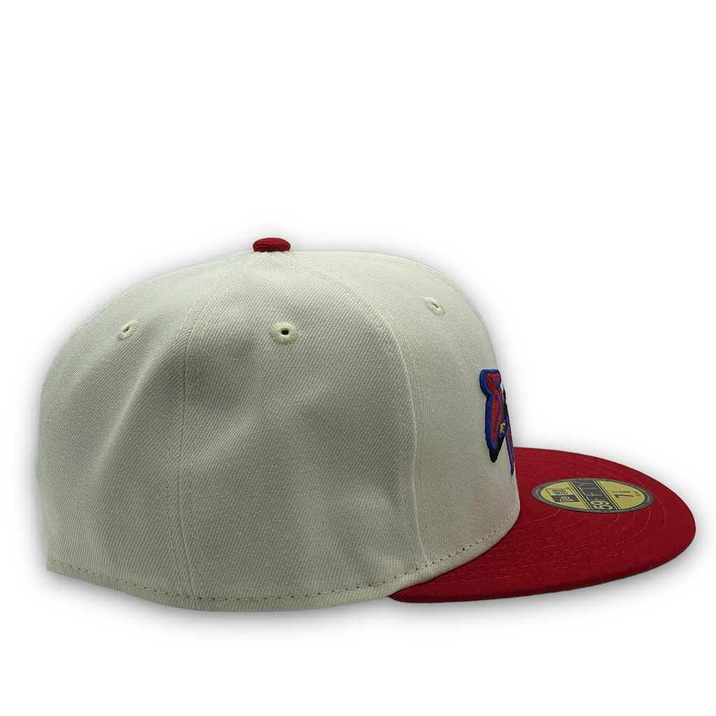 New Era New Orleans Pelicans 1942 Jersey Front Chrome/Red 59FIFTY Fitt