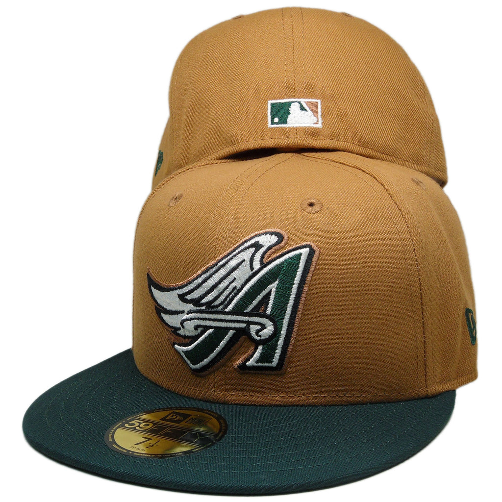 New Era Anaheim Angels Wheat/Pine Green 50th Anniversary 59FIFTY Fitte