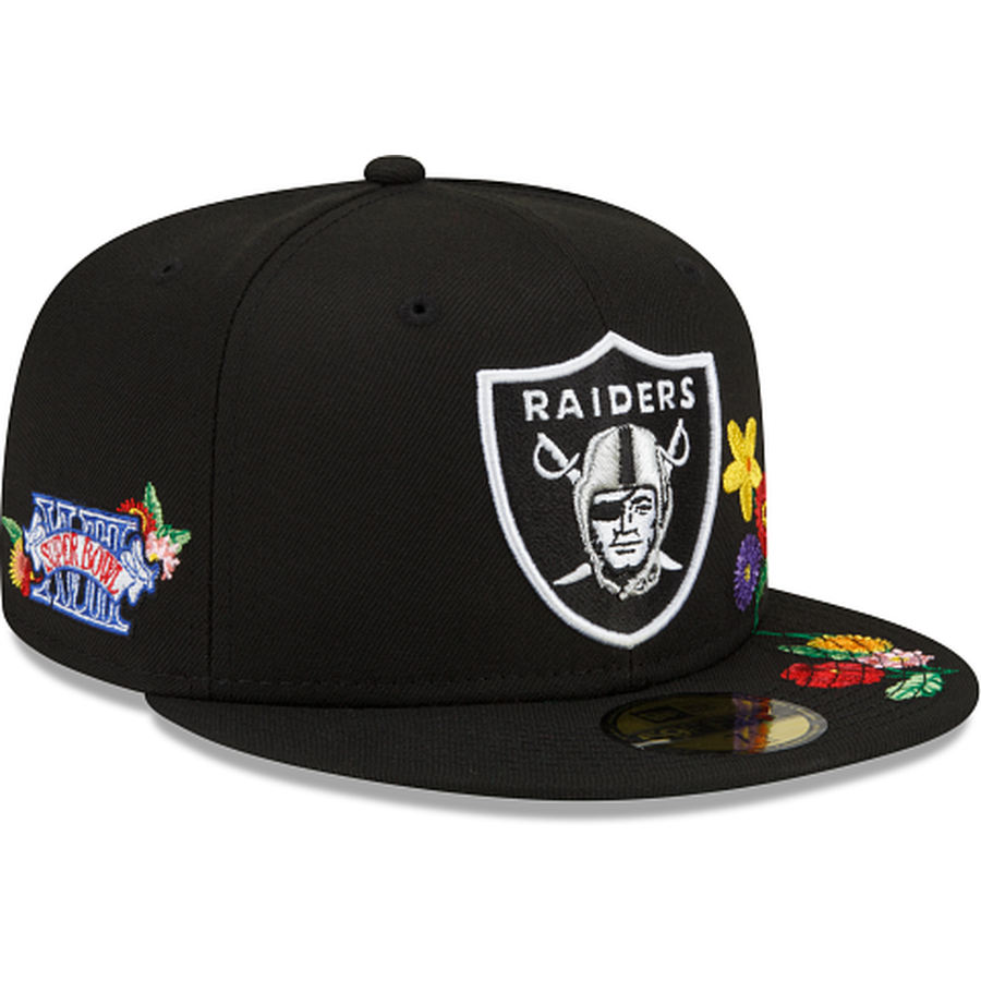 New Era Las Vegas Raiders Visor Bloom 2022 59FIFTY Fitted Hat