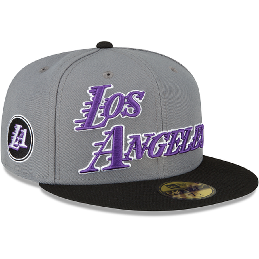 New Era Los Angeles Lakers 2022-23 City Edition Gray 59FIFTY Fitted Ha