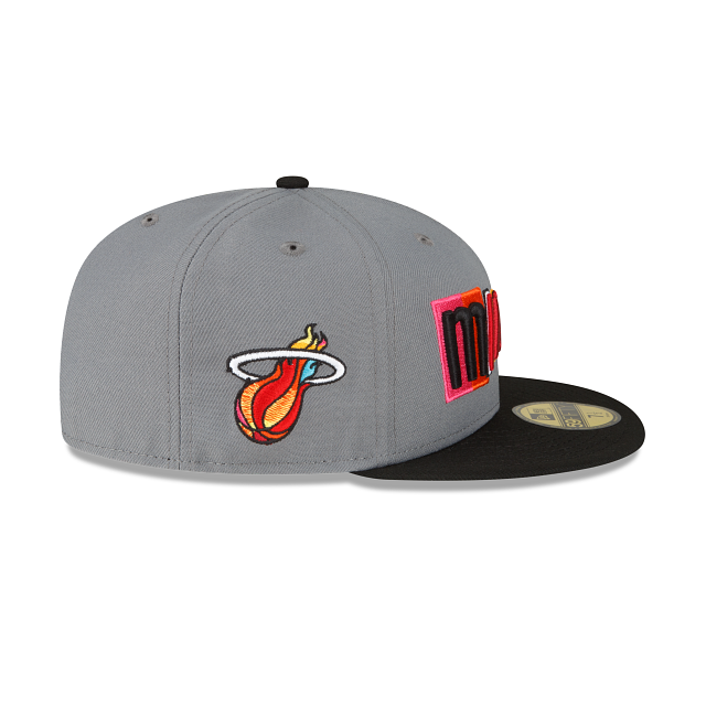 New Era Miami Heat 2022-23 City Edition Gray 59FIFTY Fitted Hat