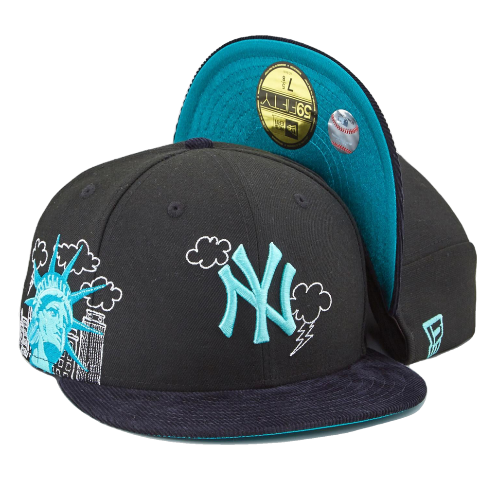 New Era x Eblens New York Yankees Black/Sky Blue 2022 59FIFTY Fitted Hat