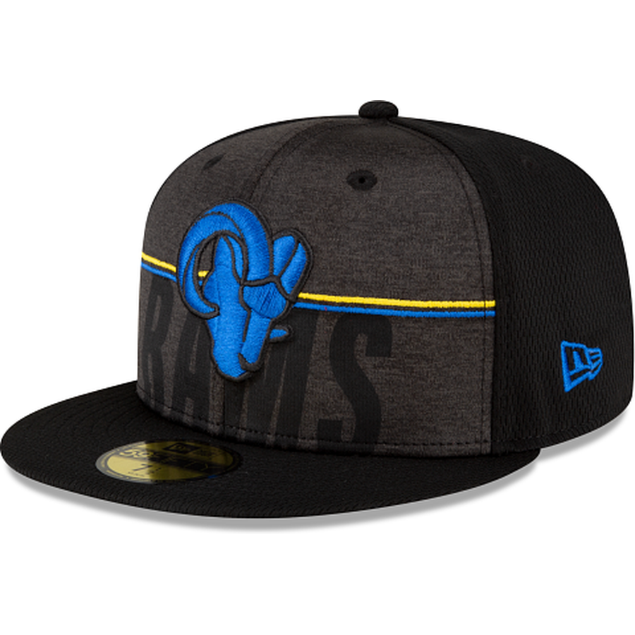 New Era Los Angeles Rams 2023 Training Black 59FIFTY Fitted Hat