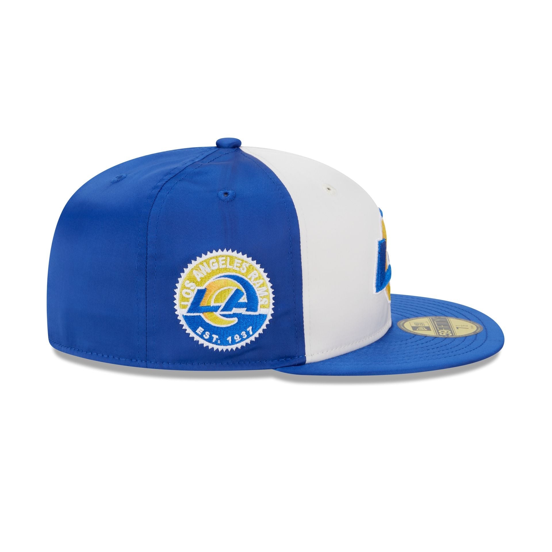 New Era Los Angeles Rams Throwback Satin 2023 59FIFTY Fitted Hat