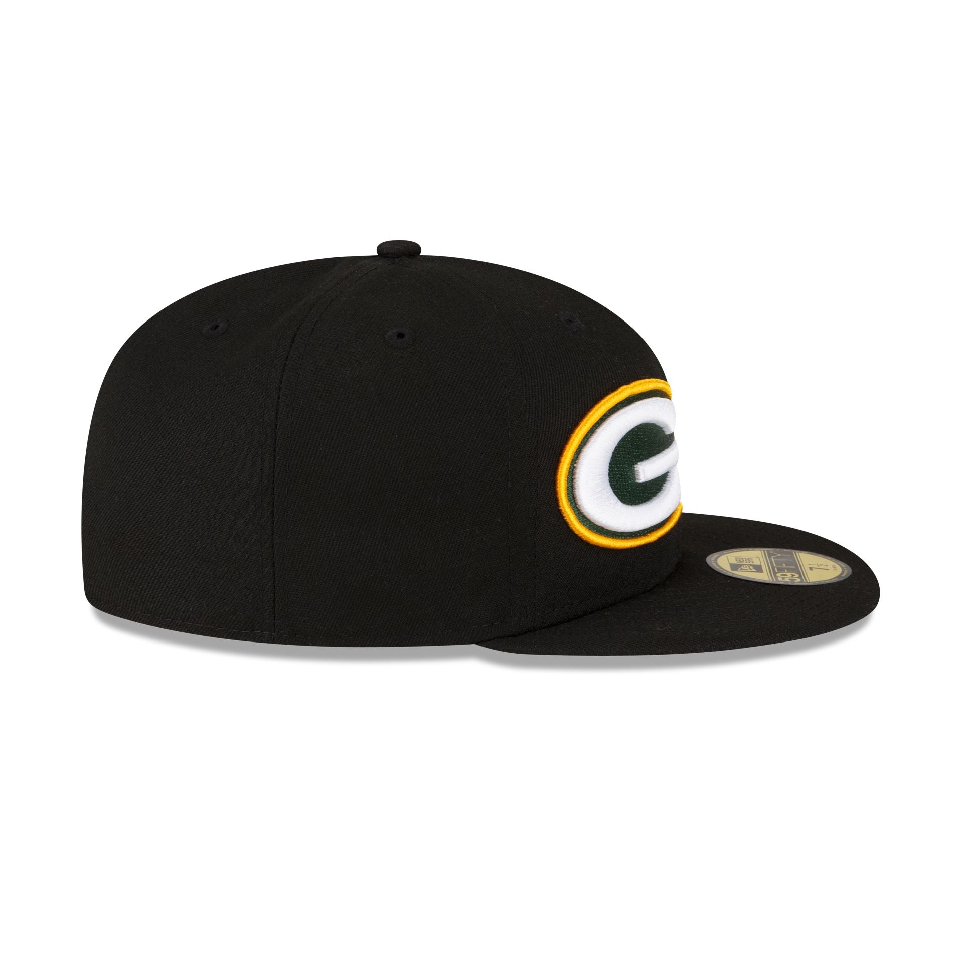 New Era Green Bay Packers 2023 Sideline Black 59FIFTY Fitted Hat