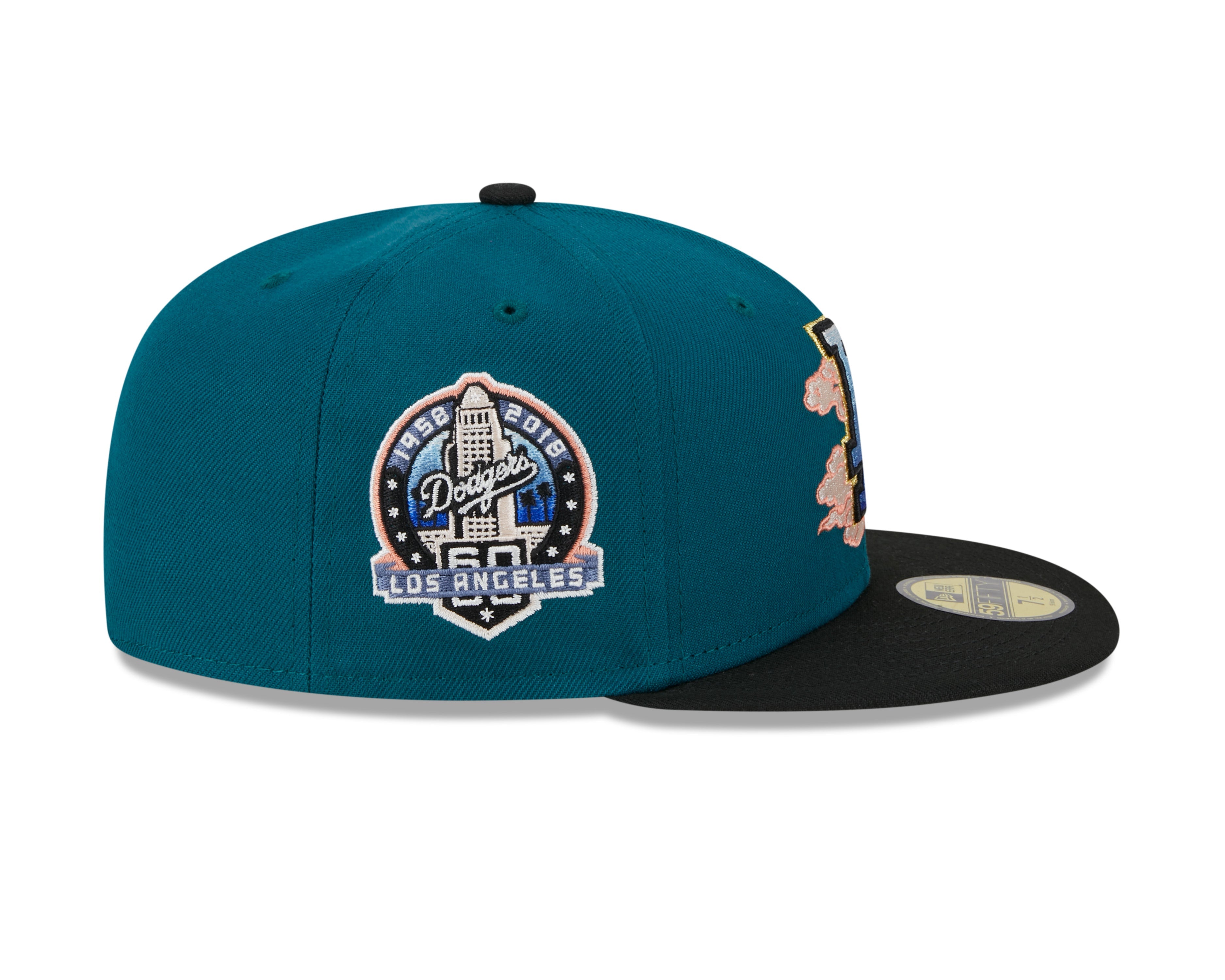 New Era Los Angeles Dodgers Cloud Spiral 60th Anniversary 59FIFTY ...