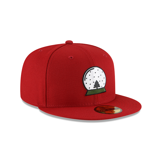 New Era Snow Globe Red 2022 59FIFTY Fitted Hat | Christmas Cap