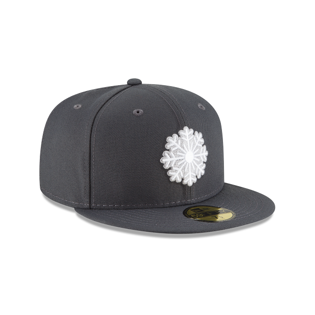 New Era Snowflake Dark Gray 2022 59FIFTY Fitted Hat | Christmas Cap