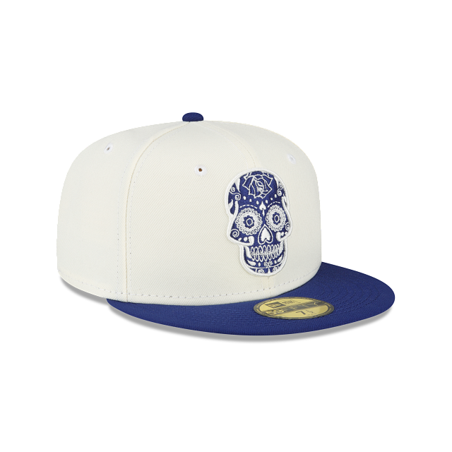 New Era Day of the Dead Blue Sugar Skull 59FIFTY Fitted Hat