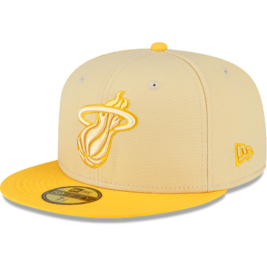 New Era Miami Heat Gold 2022 59FIFTY Fitted Hat