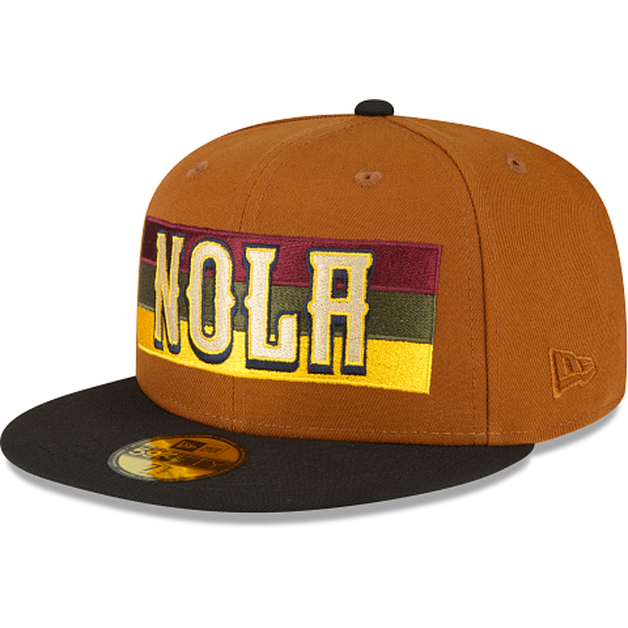 New Era Just Caps Chestnut New Orleans Pelicans 2023 59FIFTY Fitted Ha