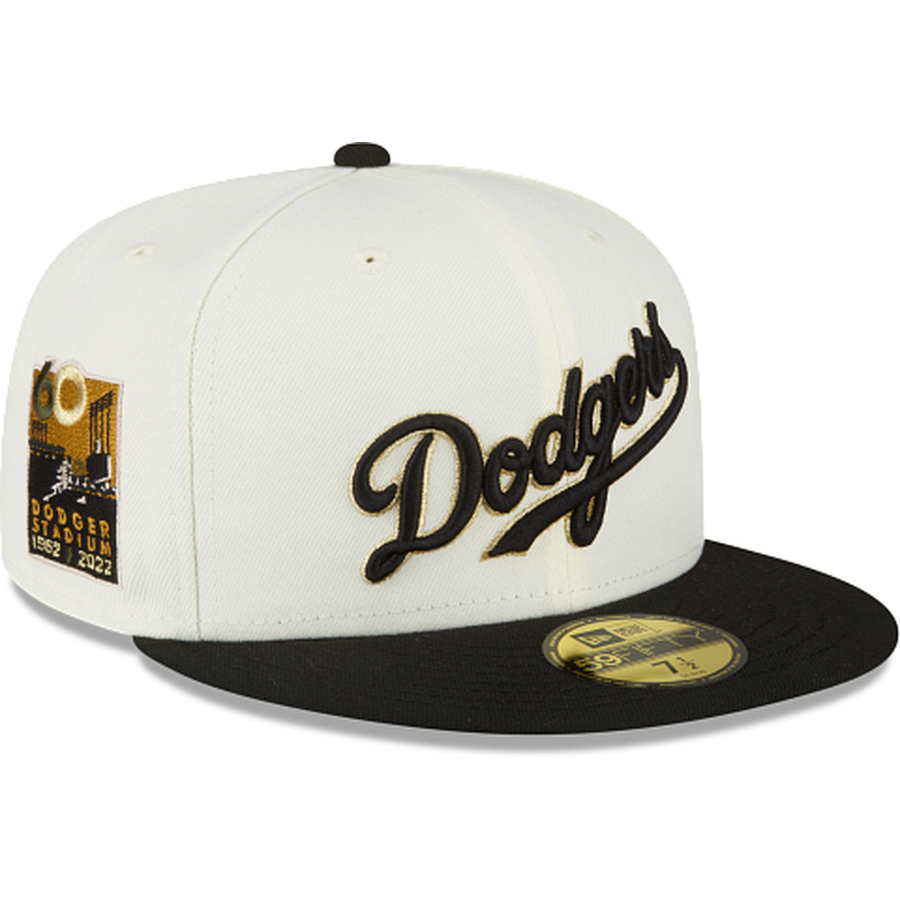 New Era Just Caps Chrome Black Los Angeles Dodgers 59FIFTY Fitted Hat