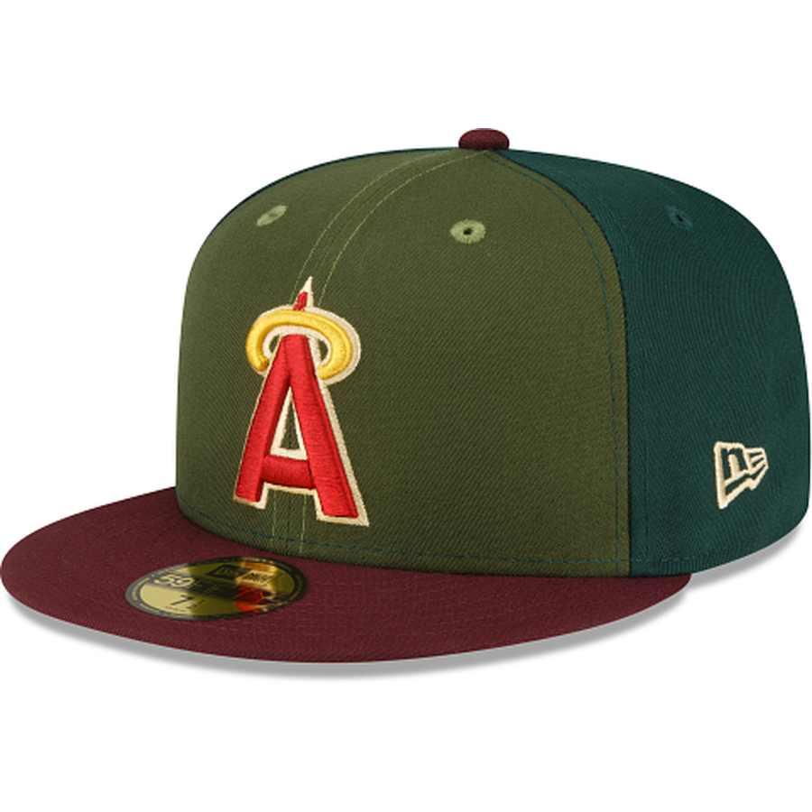 New Era Just Caps Dark Green Los Angeles Angels 2023 59FIFTY Fitted Ha