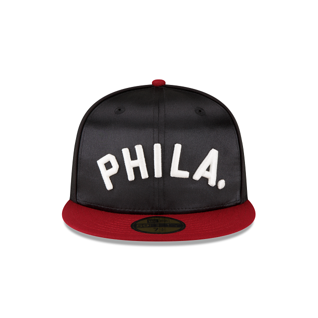 New Era Just Caps Black Satin Philadelphia Phillies 2023 59FIFTY Fitted Hat