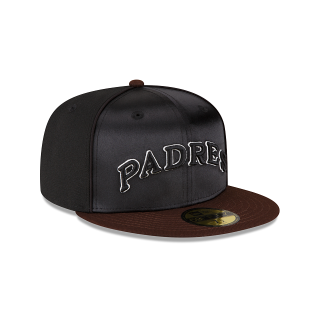 New Era Just Caps Black Satin San Diego Padres 2023 59FIFTY Fitted Hat