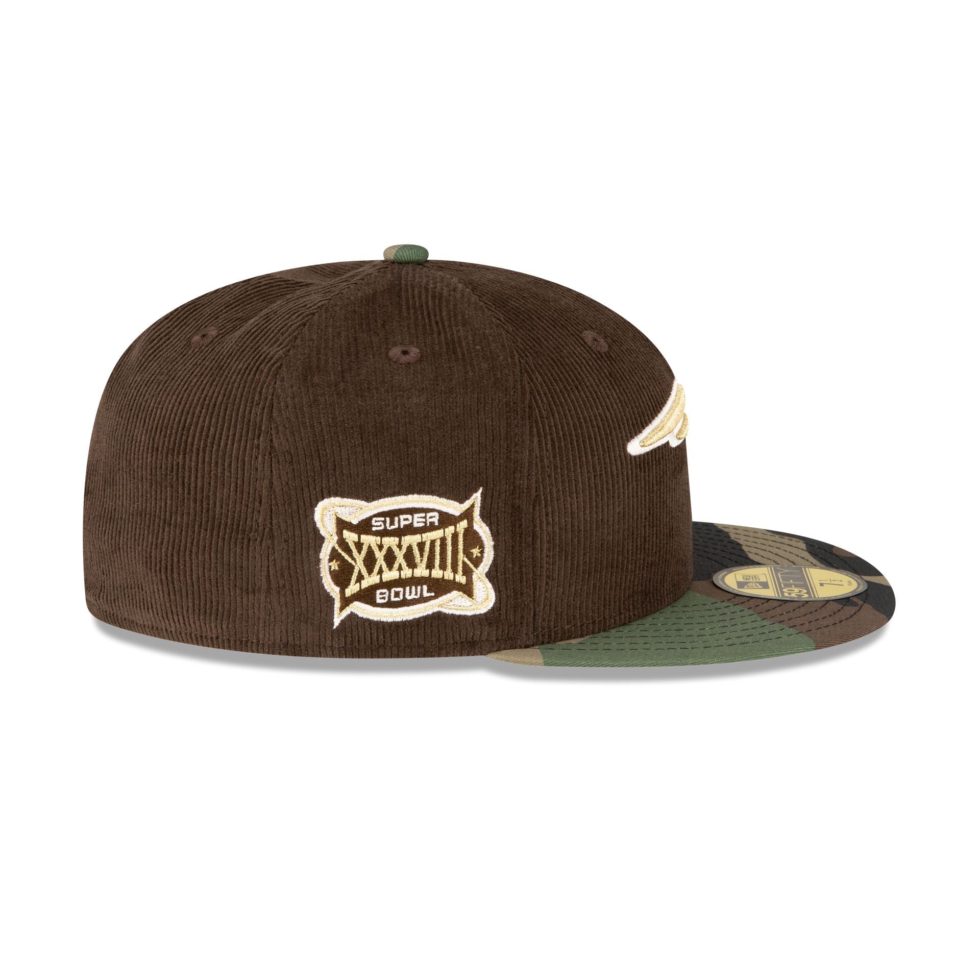 New Era Just Caps Brown Camo New England Patriots 2023 59FIFTY Fitted Hat