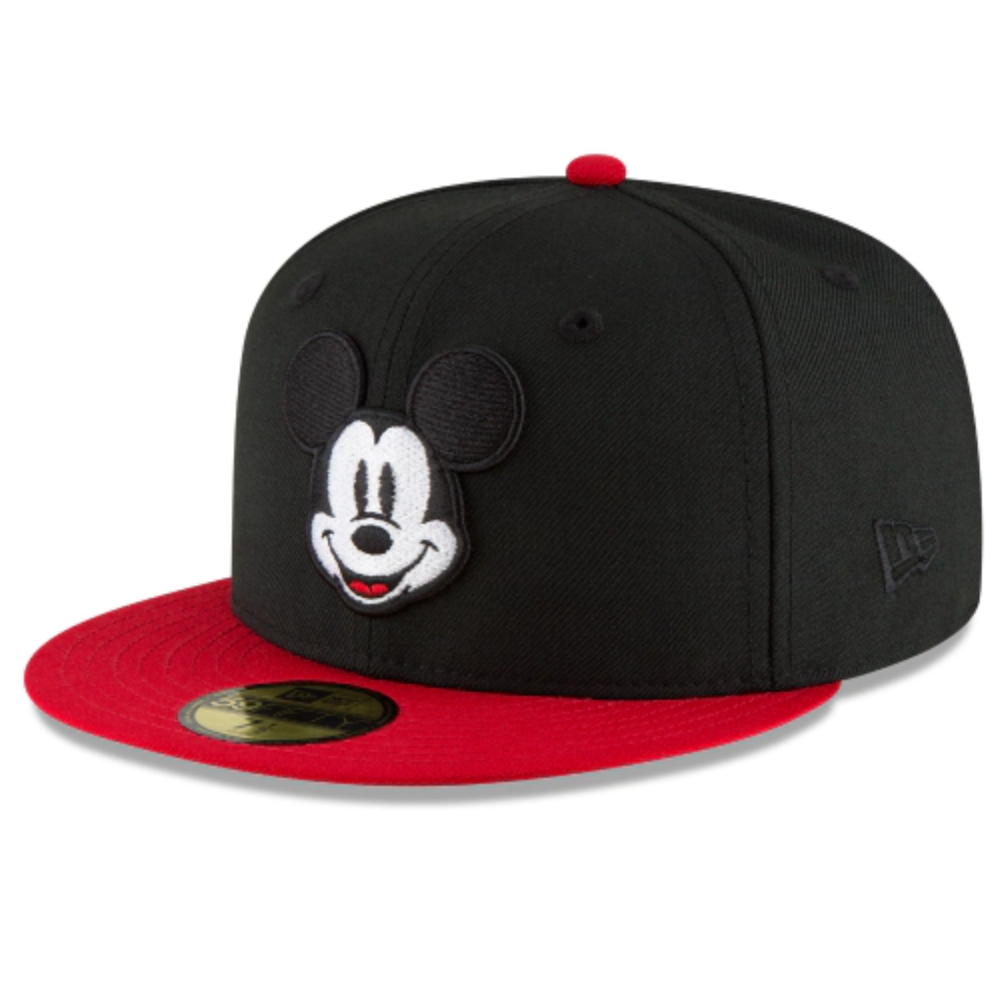 New Era Mickey Mouse Black & Scarlet 59FIFTY Fitted Hat