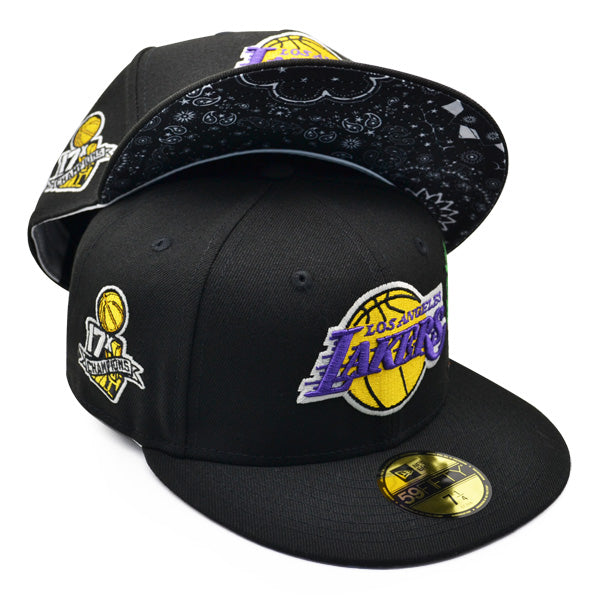 New Era Los Angeles Lakers 17x Champions Black/Paisley UV 59FIFTY ...