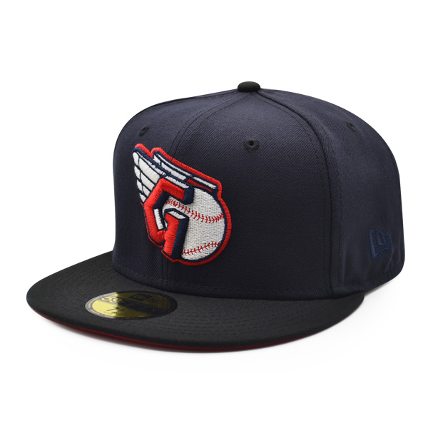 New Era Cleveland Guardians Navy Blue /Red UV 59FIFTY Fitted Hat