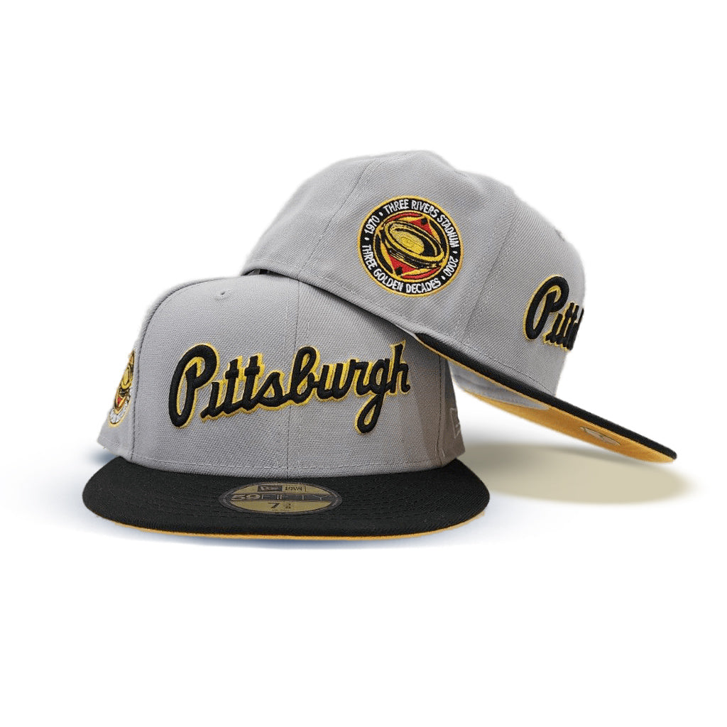 New Era Pittsburgh Pirates Grey/Black Three Rivers Stadium 59FIFTY ...