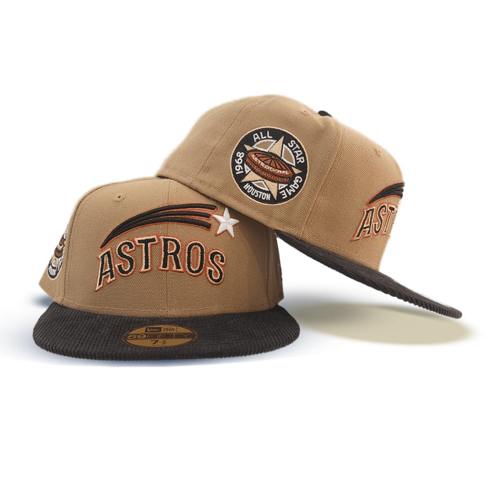 New Era Houston Astros 1968 All-Star Game Khaki/Black Corduroy 59FIFTY ...