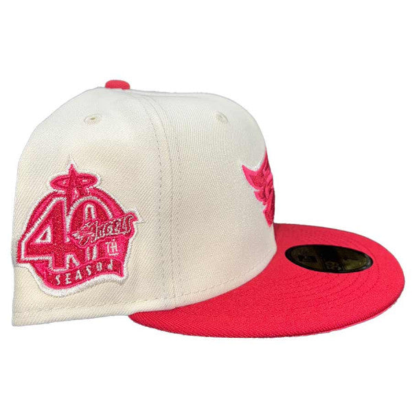 New Era Anaheim Angels Chrome Two Tone 40th Season Hot Pink UV 59FIFTY