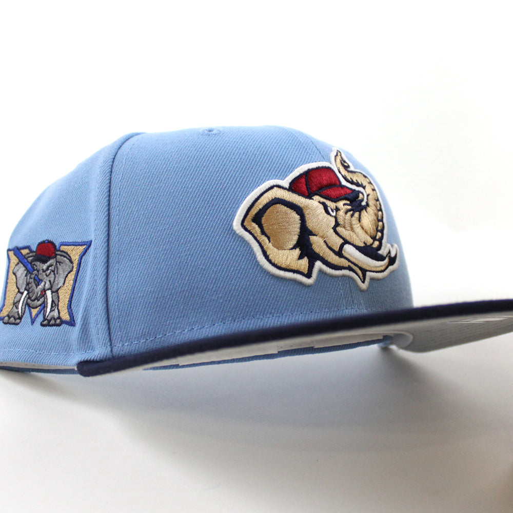 New Era Modesto Athletics Elephant Sky/Navy Blue 59FIFTY Fitted Hat